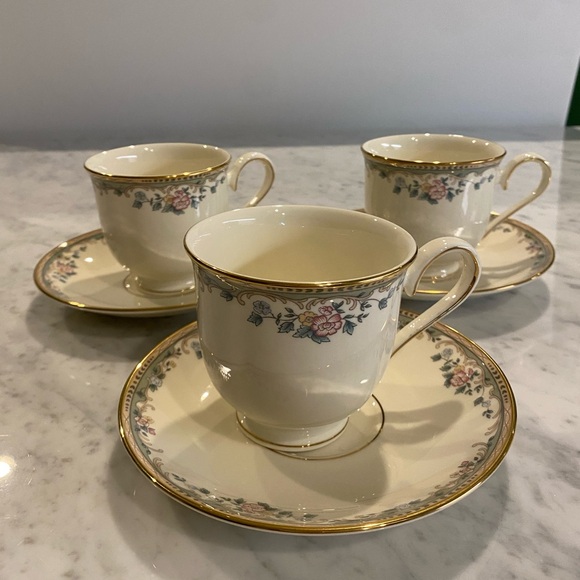 Lenox | Dining | Lenox Spring Vista Cream And Gold Floral Cup And ...